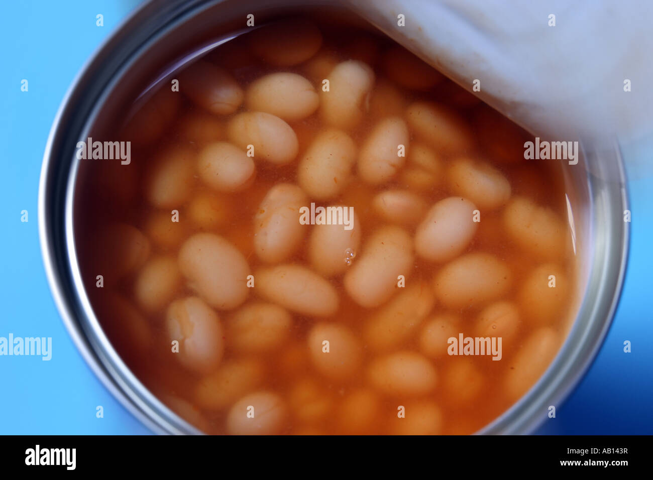 Close up of tinned baked beans Stock Photo - Alamy
