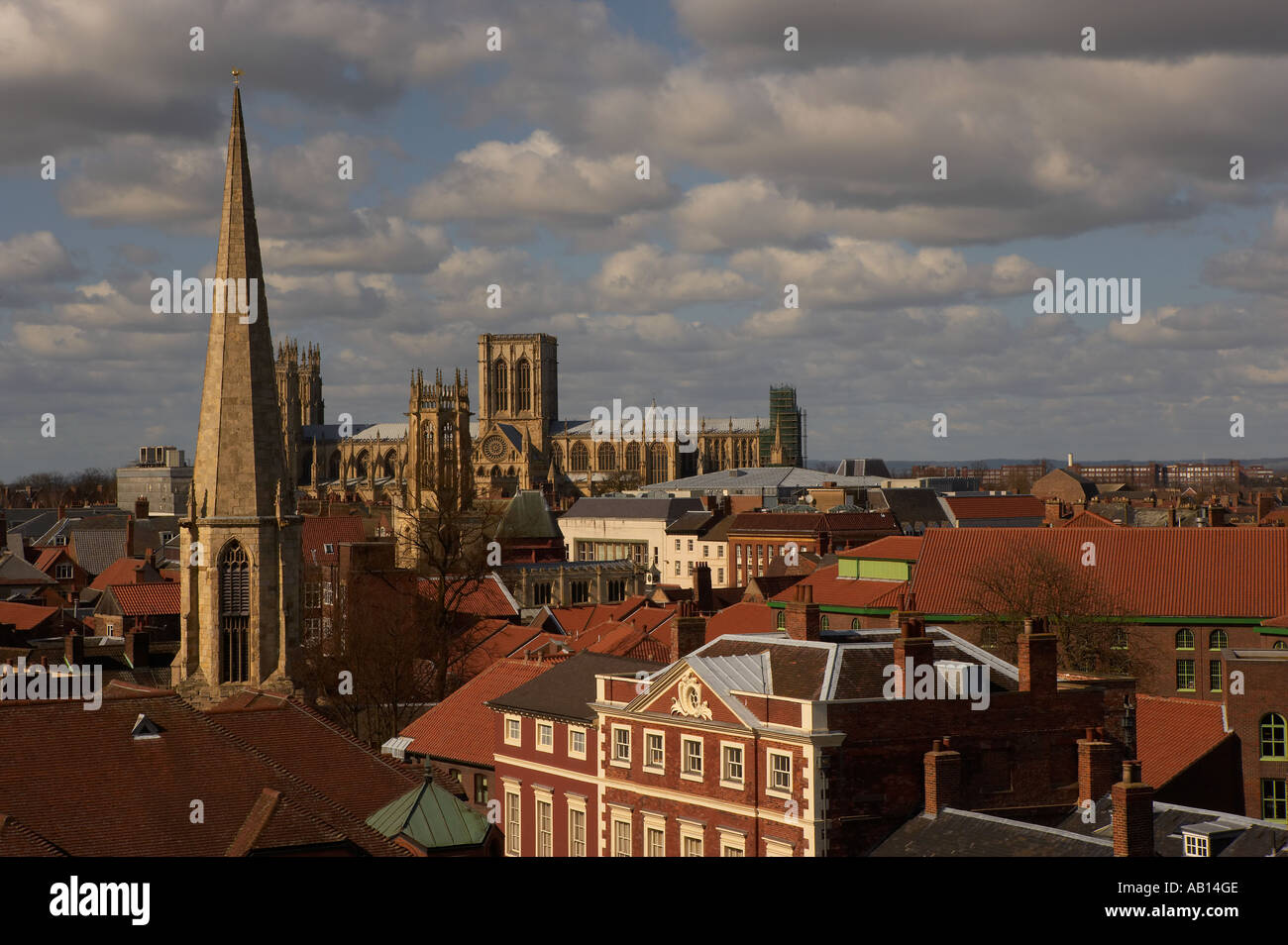 VIEW OF YORK MINSTER AND CITY SKYLINE FROM CLIFFORDS TOWER YORK CASTLE ...