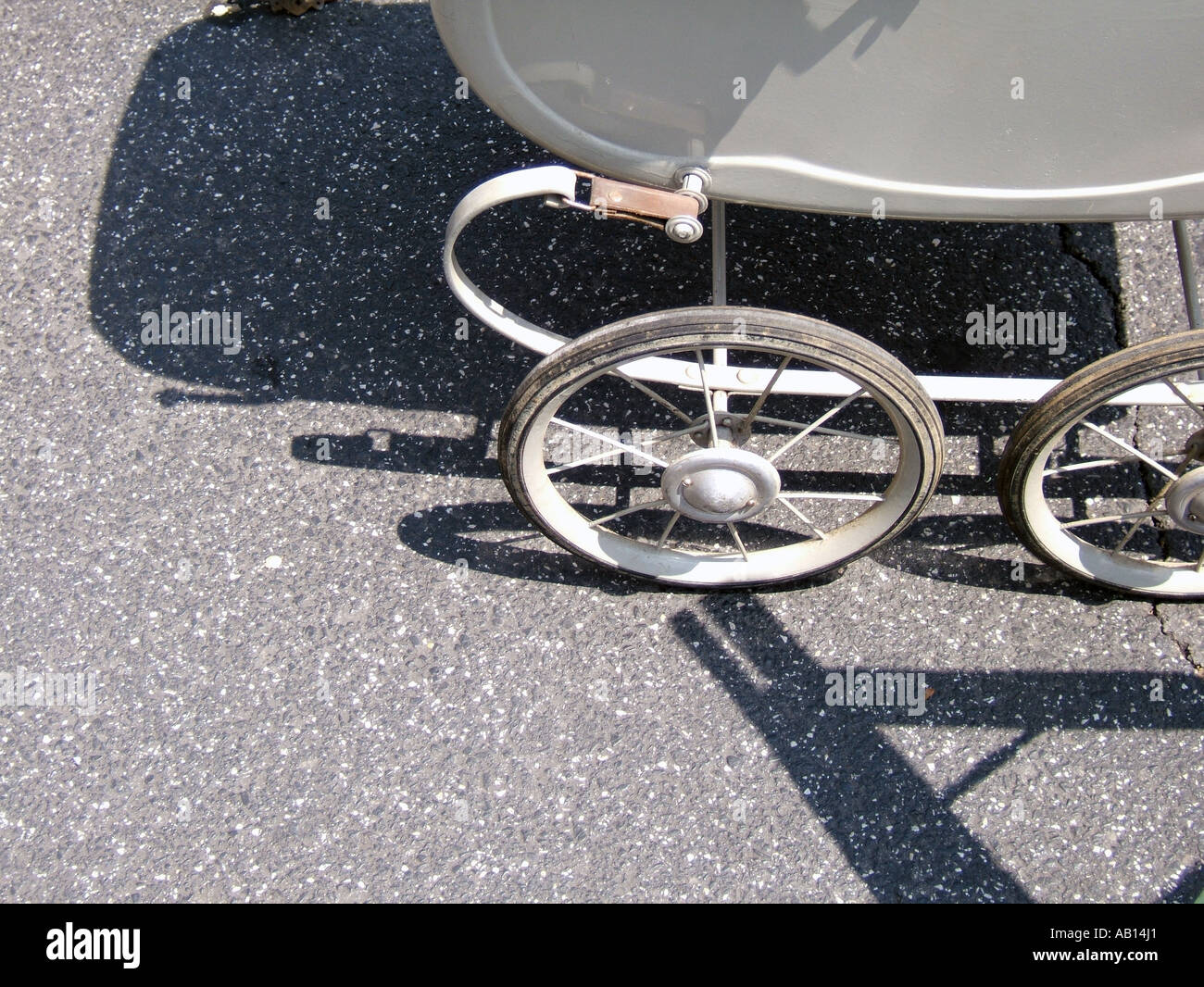 detail of old style victorian type pram Stock Photo - Alamy
