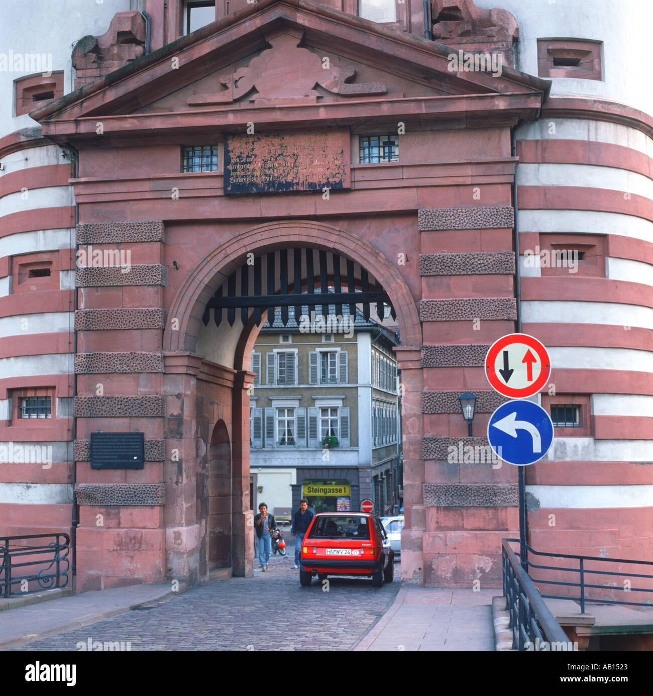Bridge Entrance gate at Heidelberg Germany Stock Photo - Alamy