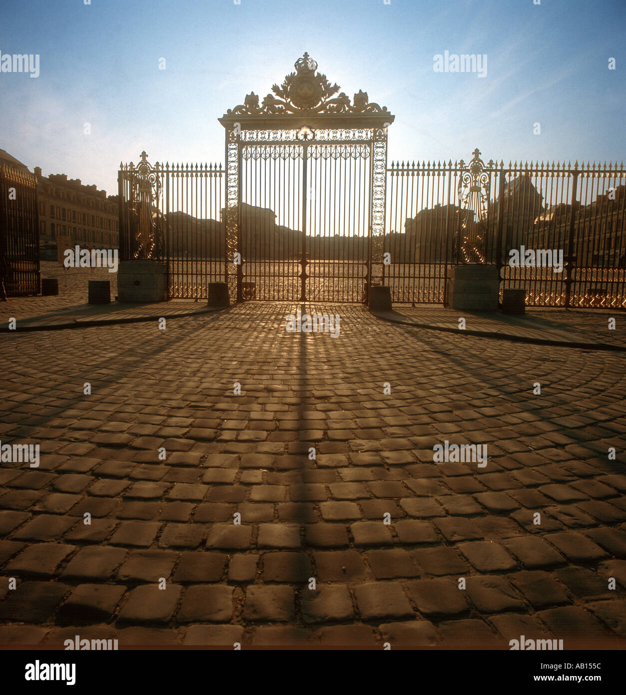 Main gate to Palace of Versailles just outside Paris France Stock Photo ...