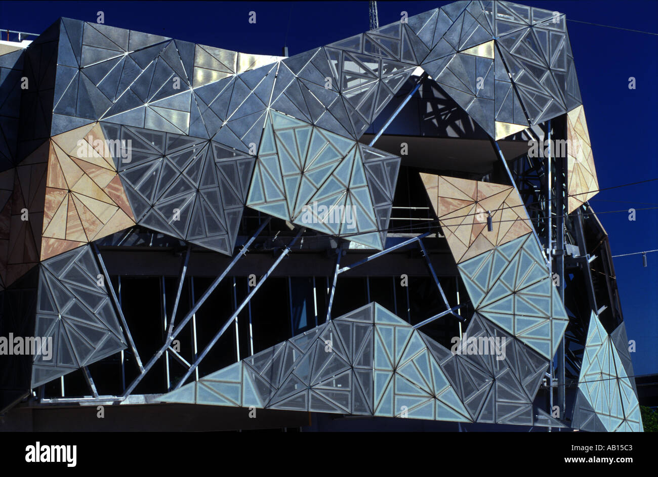 Glass structure federation square architecture hi-res stock photography ...