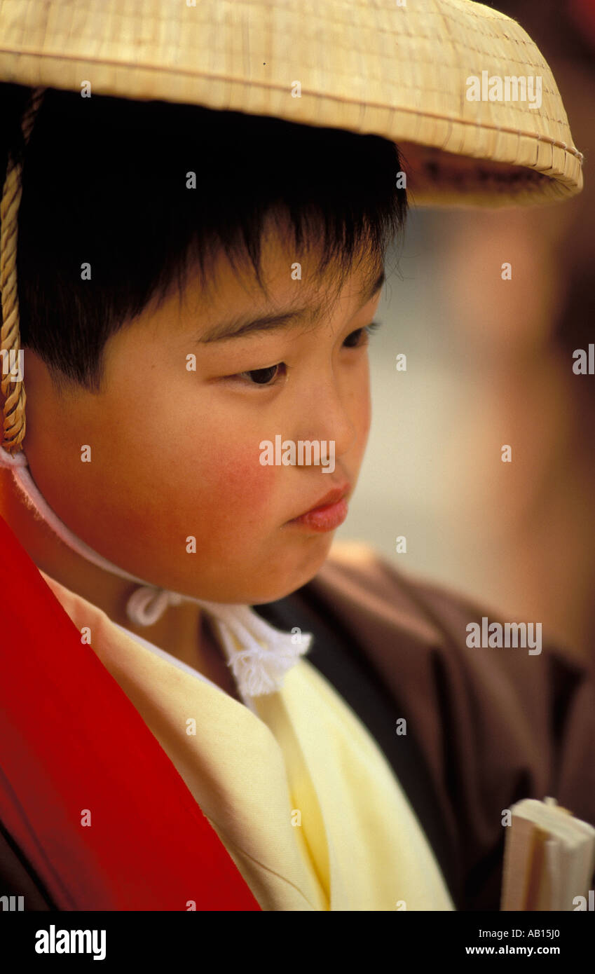 Boy in Ako Japan at the festival of the forty seven Samurai Stock Photo ...