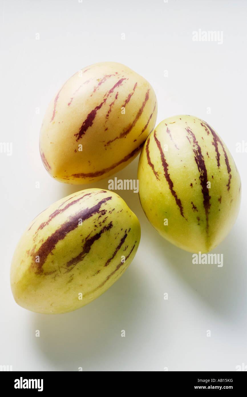 Three Pepino melons FoodCollection Stock Photo - Alamy