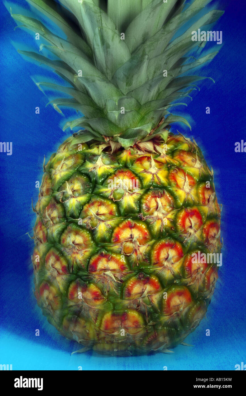 Pineapple with flash blur effect Stock Photo - Alamy