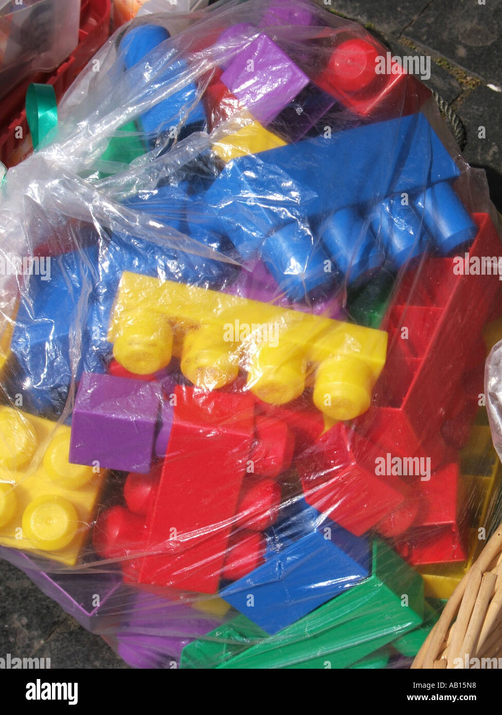 child's leggo type building bricks Stock Photo - Alamy