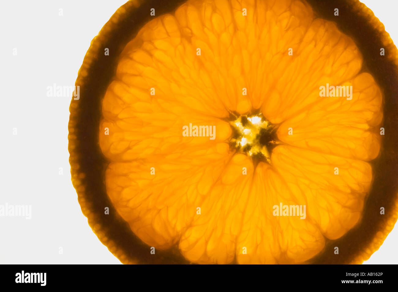 Slice of orange back lit FoodCollection Stock Photo - Alamy