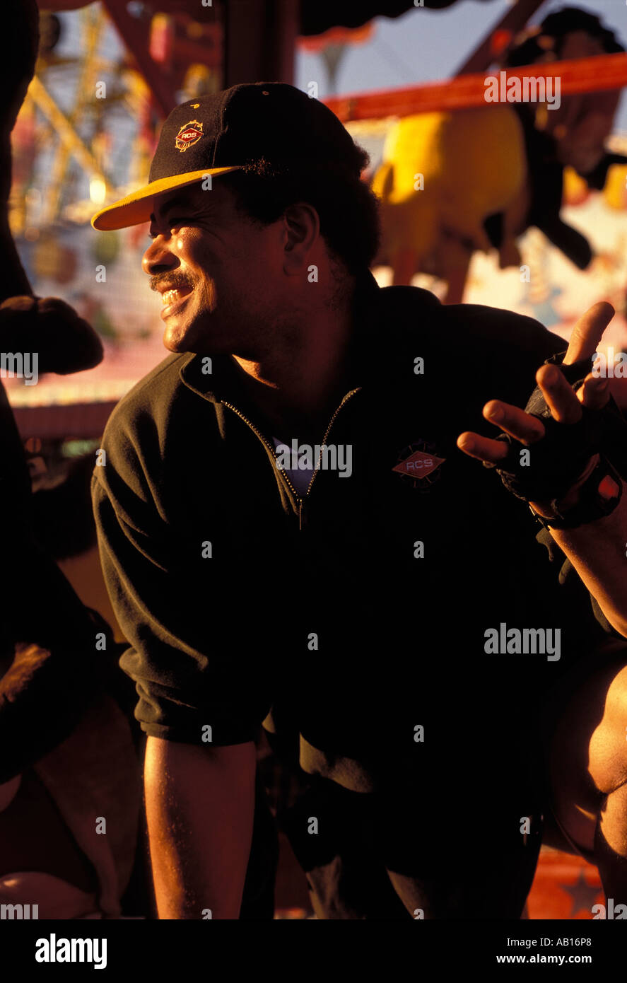 Carnival ride operator hi-res stock photography and images - Alamy