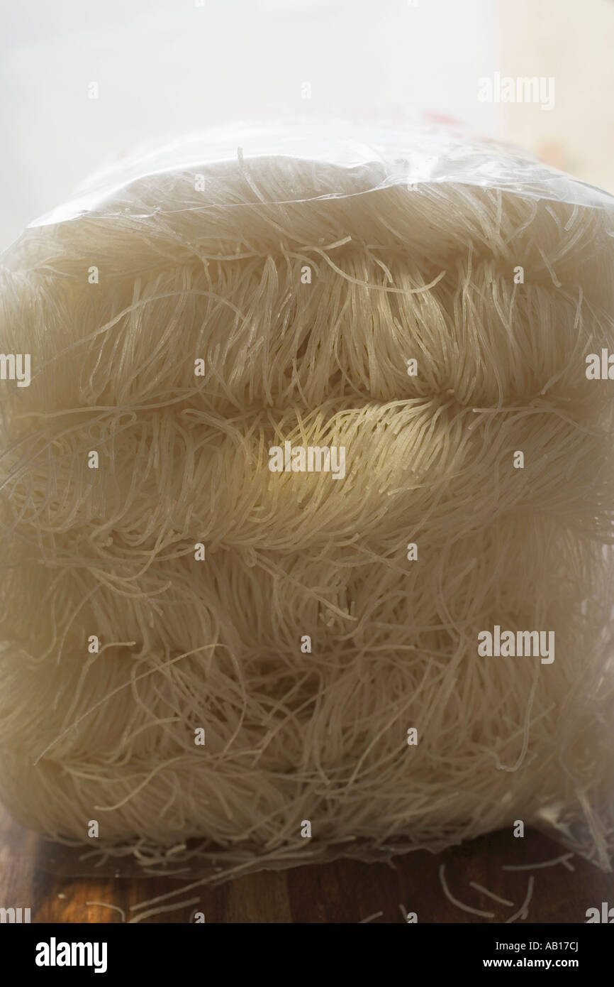 Thin rice noodles in plastic bag FoodCollection Stock Photo - Alamy