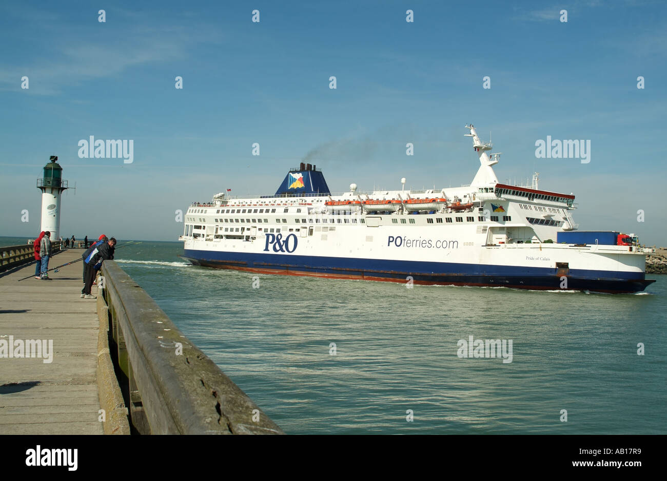Pride of Calais cross channel ferry enters Port of Calais northern ...