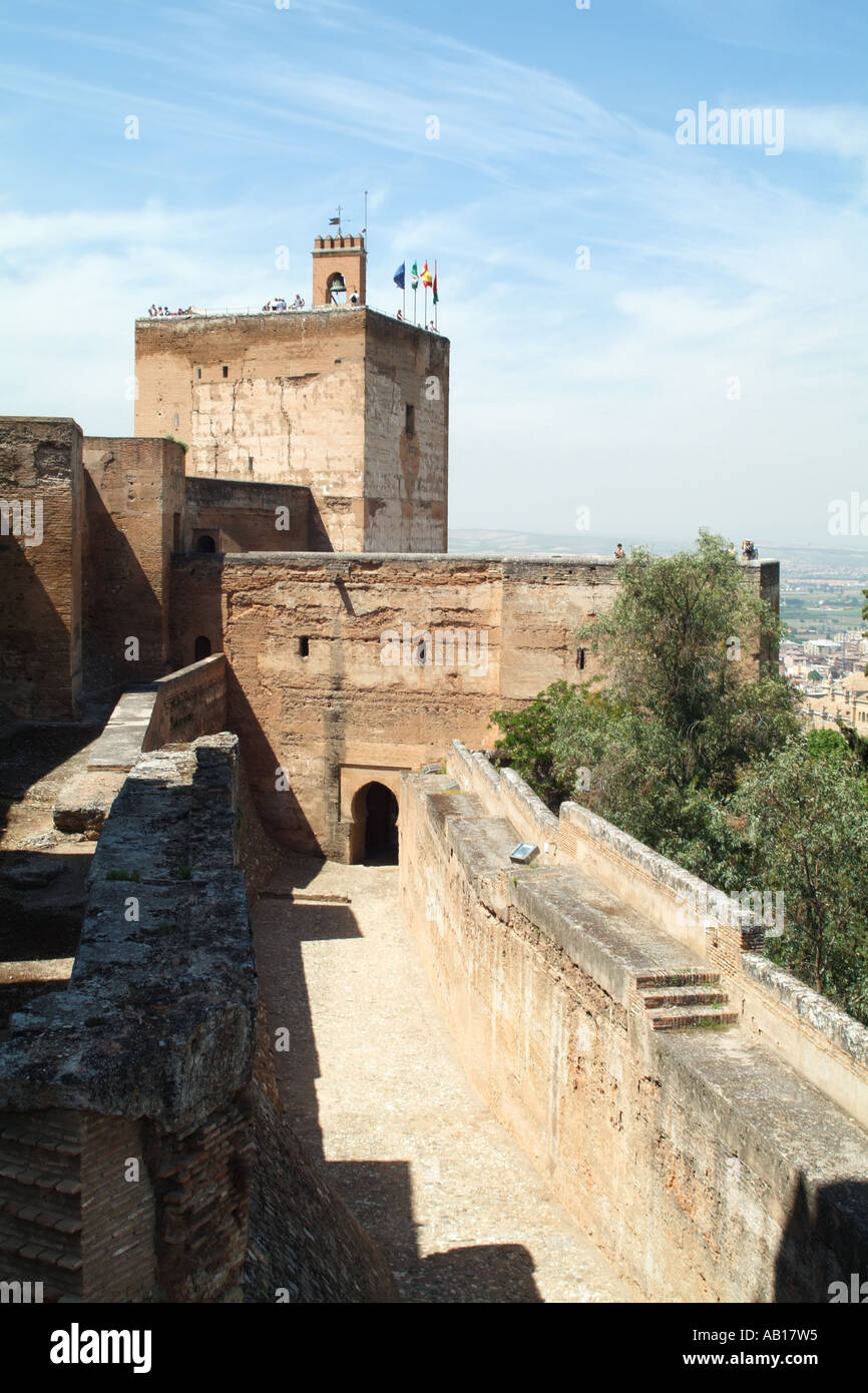 The Alhambra. The Vela Tower and Parade Gate. Granada southern Spain ...