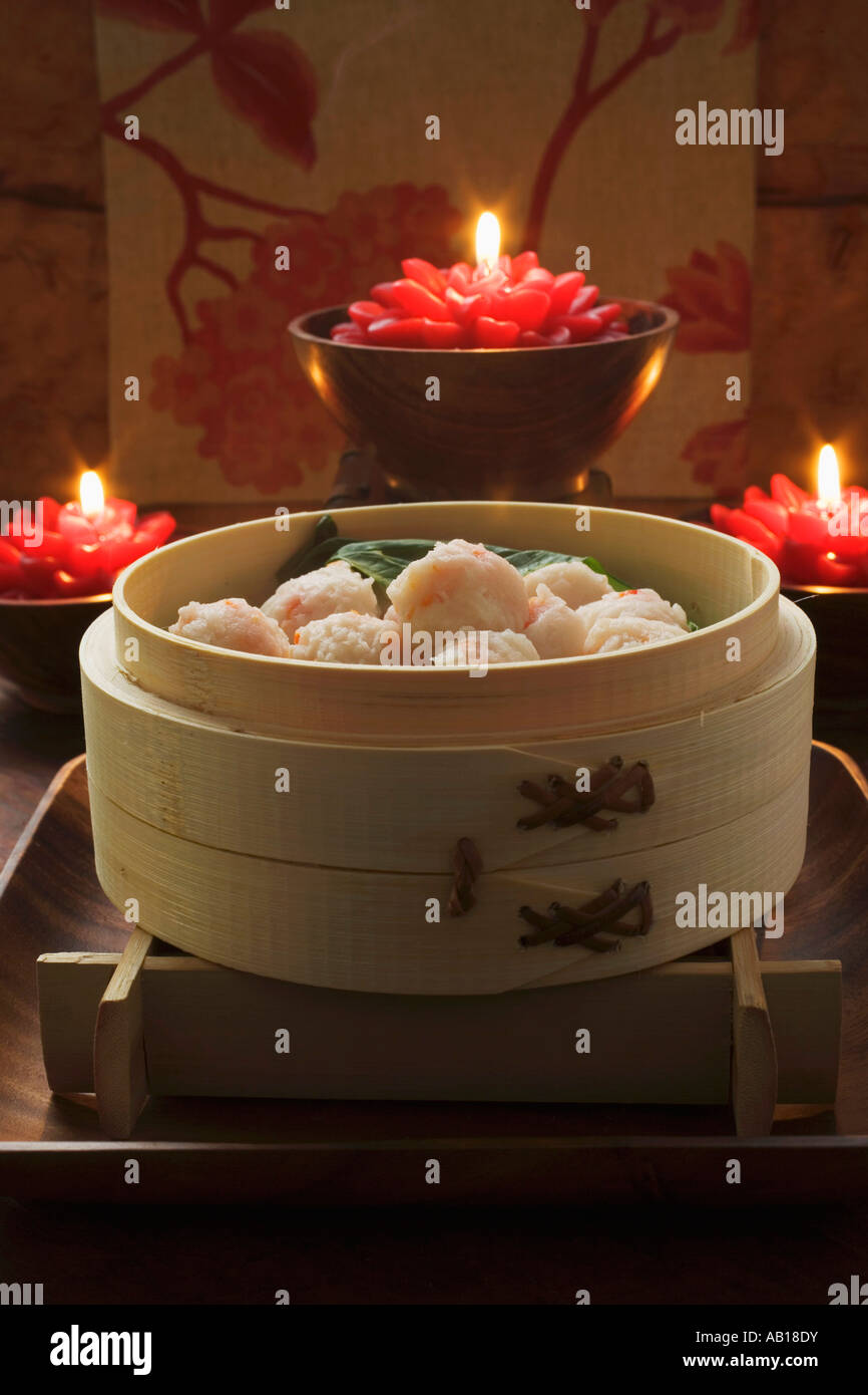 Shrimp balls in bamboo steamer Thailand FoodCollection Stock Photo - Alamy