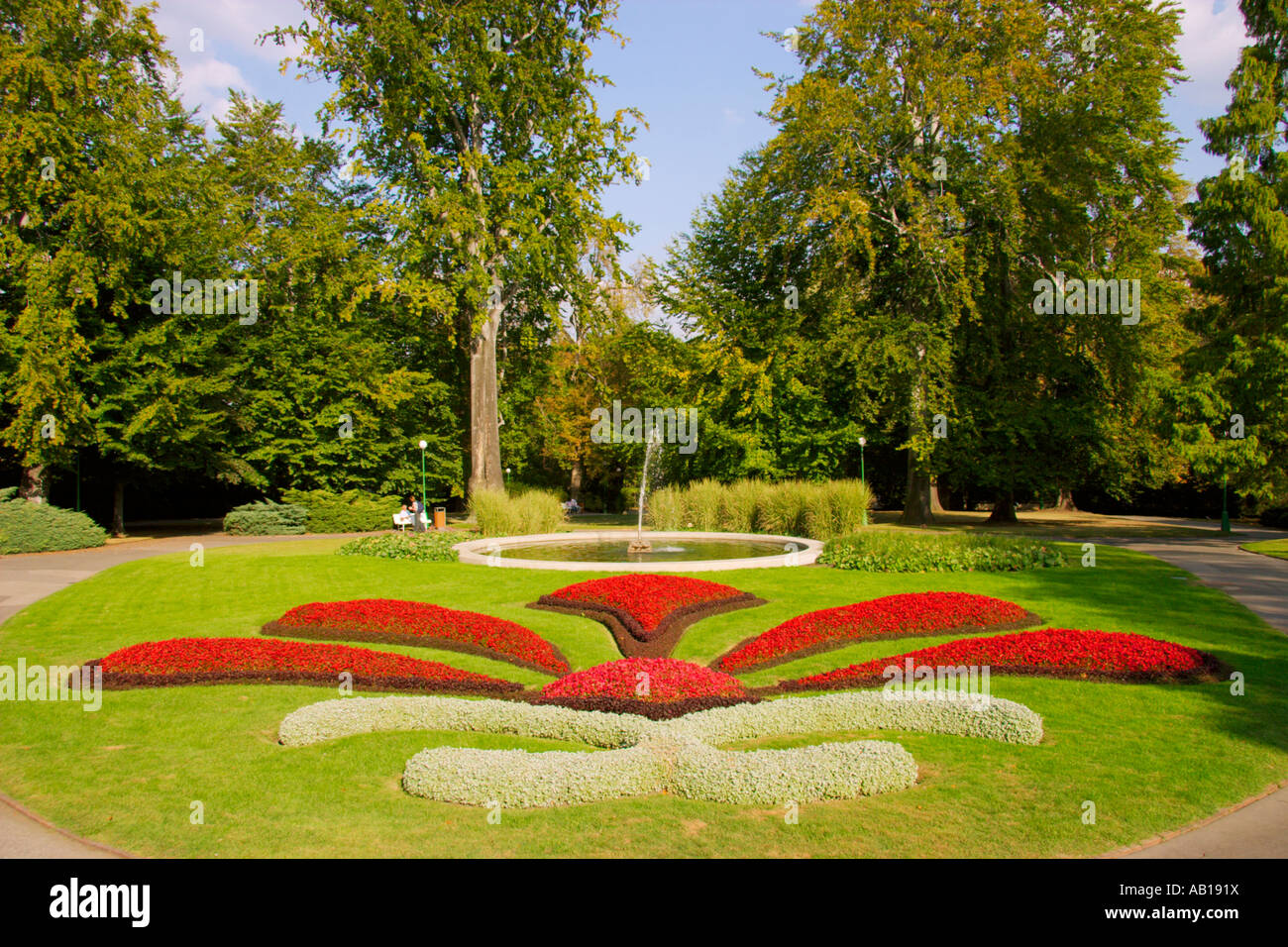 Flower beds at the Royal Gardens Prague Czech Republic Stock Photo - Alamy
