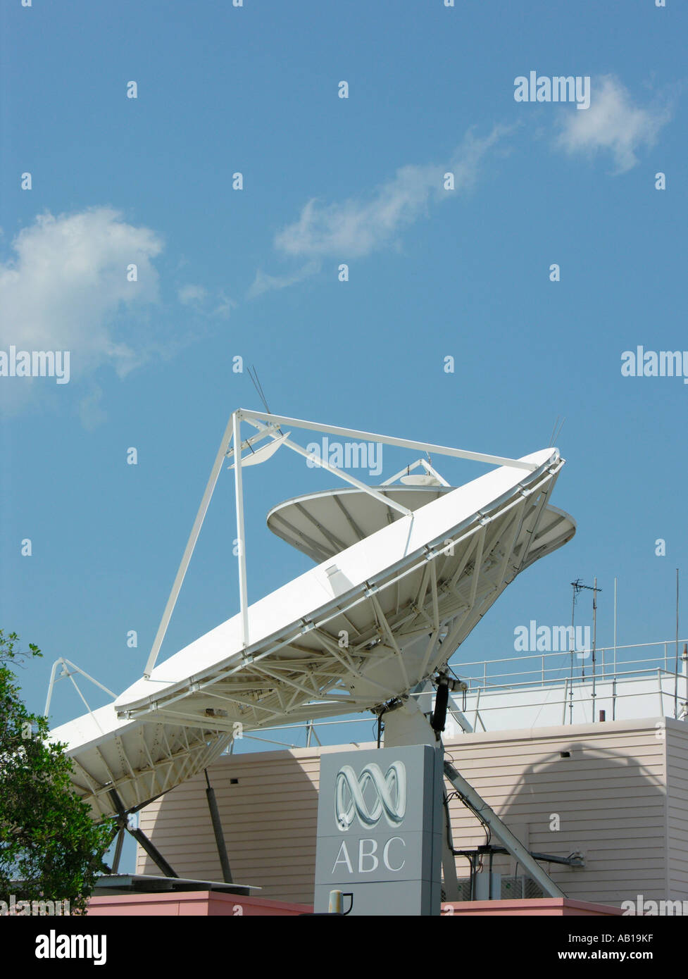 Large satellite dishes ABC building Darwin Northern Territory Australia ...