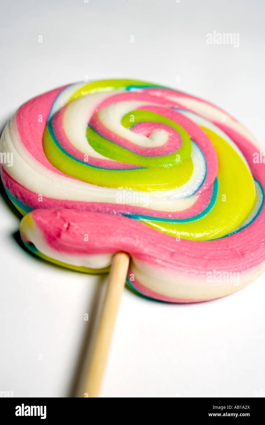 Coloured lollipop close up FoodCollection Stock Photo - Alamy