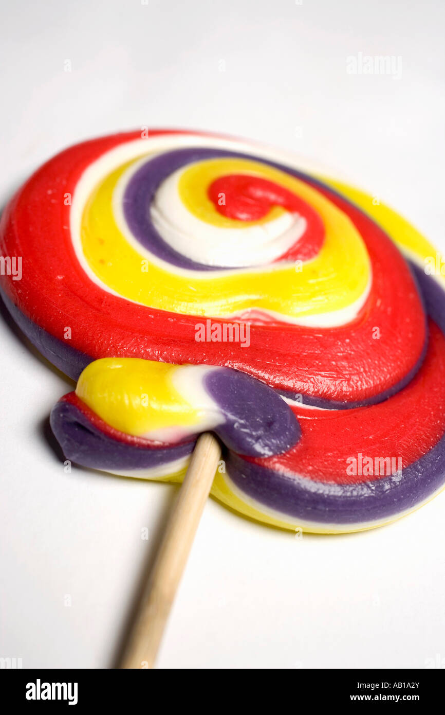 Coloured lollipop close up FoodCollection Stock Photo - Alamy