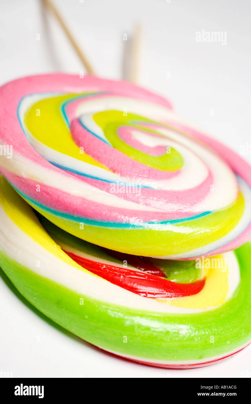 Two different lollipops FoodCollection Stock Photo - Alamy