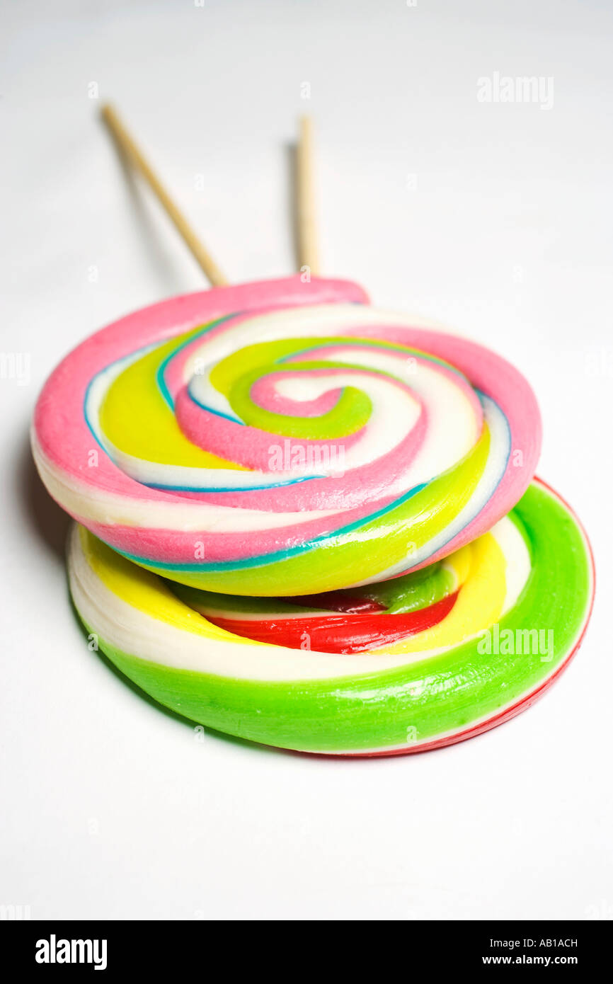 Two different lollipops FoodCollection Stock Photo - Alamy