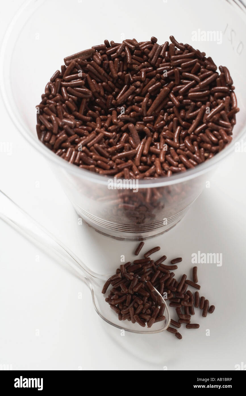 Chocolate vermicelli for decoration FoodCollection Stock Photo - Alamy