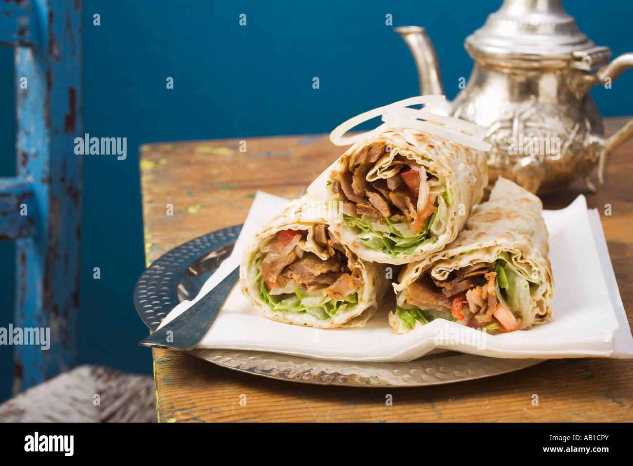 Kebab wraps turkey hi-res stock photography and images - Alamy