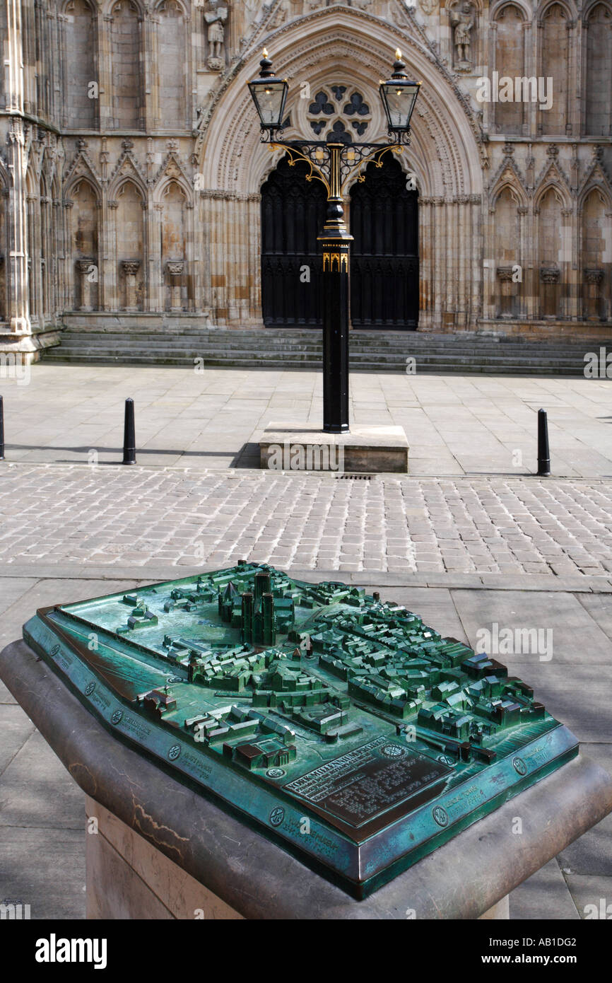Model of Mediaeval York outside York Minster York City Yorkshire ...