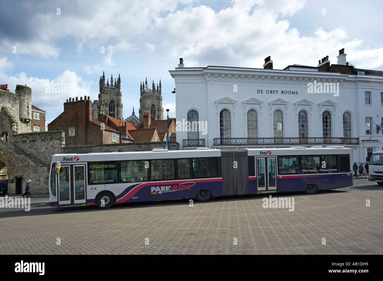 Park and Ride Bus York Minster York City Yorkshire England Stock Photo ...