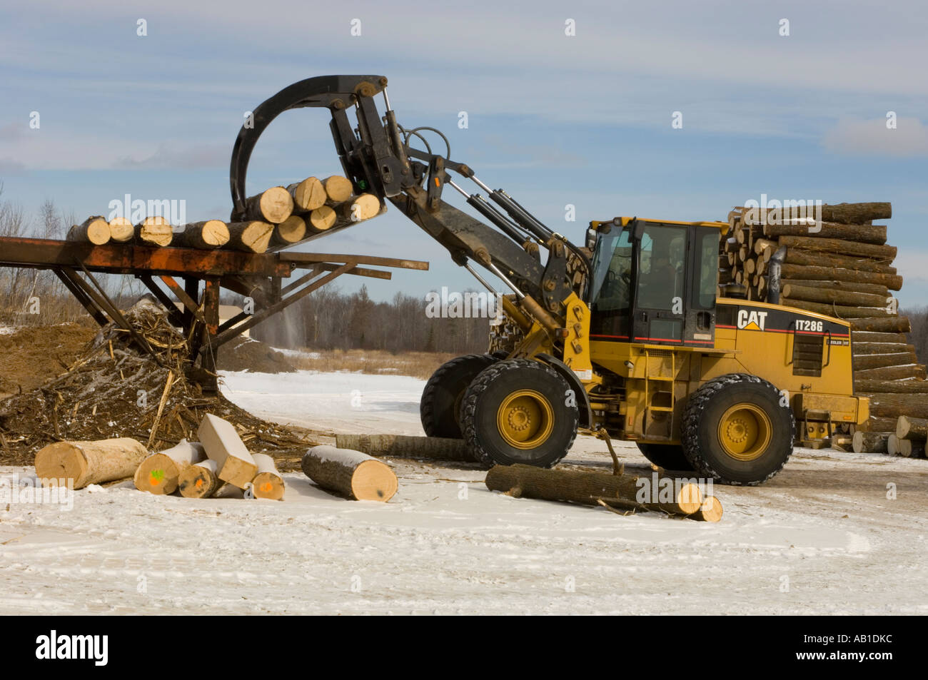 Sawmill log debarker hi-res stock photography and images - Alamy