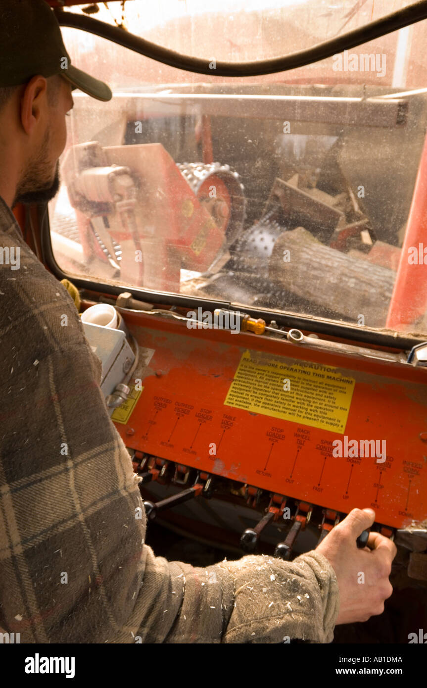 Sawmill log debarker hi-res stock photography and images - Alamy