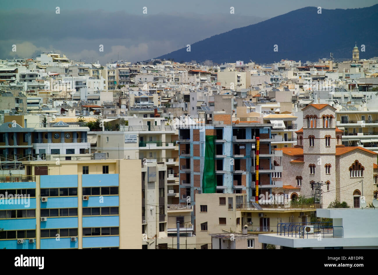 Athens city housing Greece Stock Photo - Alamy