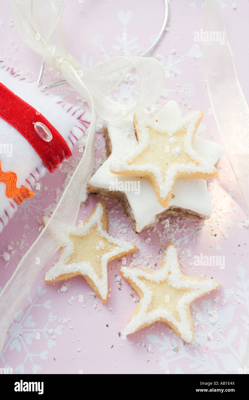 Assorted star biscuits for Christmas FoodCollection Stock Photo - Alamy
