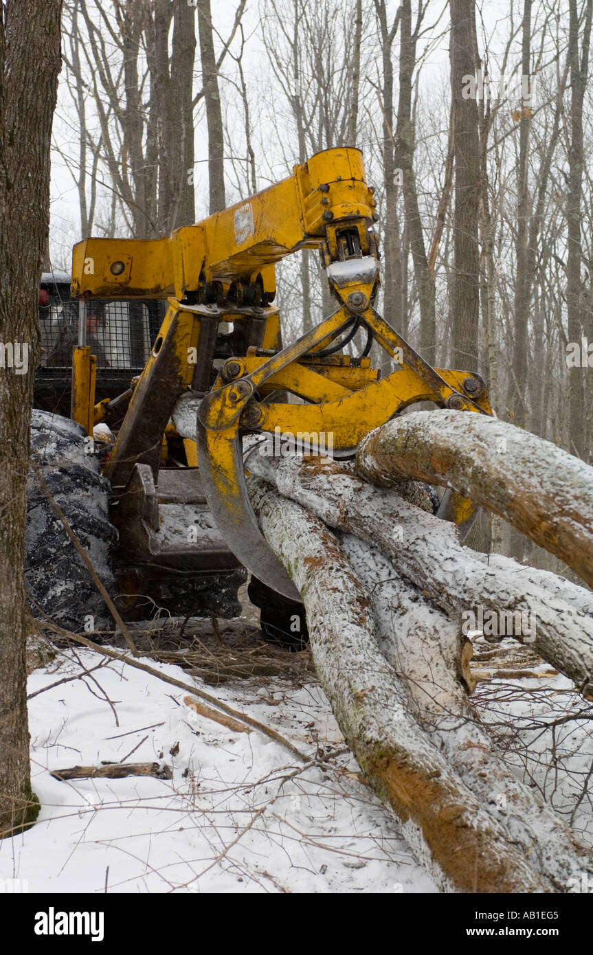 Skidder pulling cut trees hi-res stock photography and images - Alamy