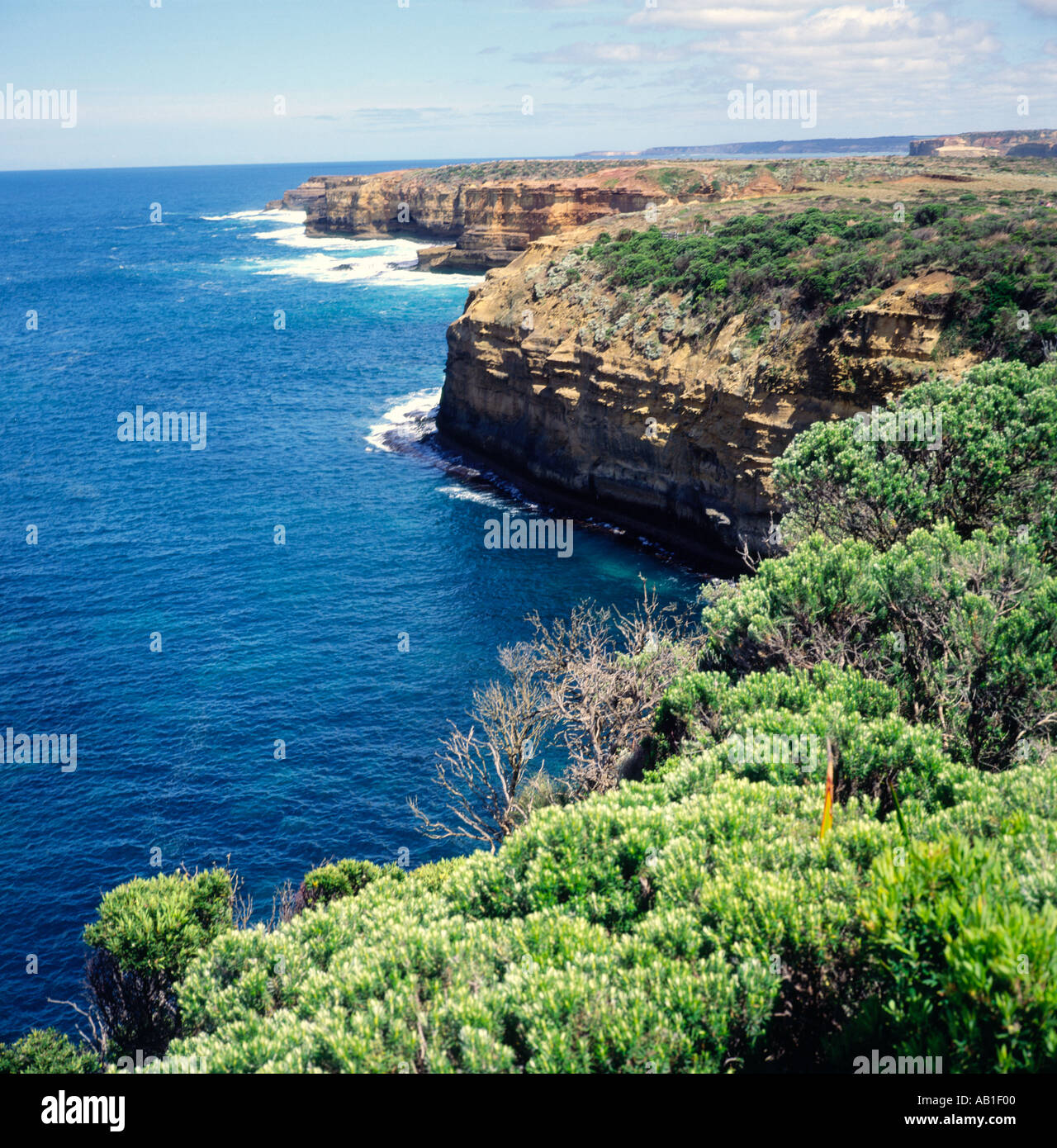 Limestone cliffs and stunning coastal scenery Loch Ard gorge Port ...