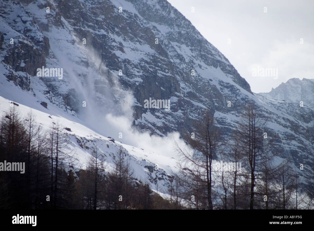 avalanche in the alps Stock Photo - Alamy