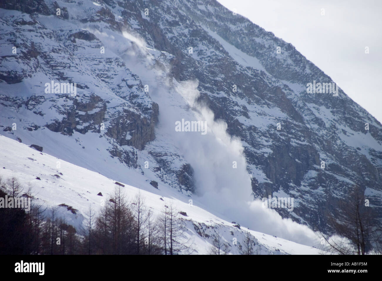 avalanche in the alps Stock Photo - Alamy