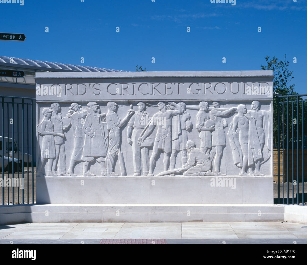 Bas-relief in Portland stone by Gilbert Bayes at entrance to Lords ...
