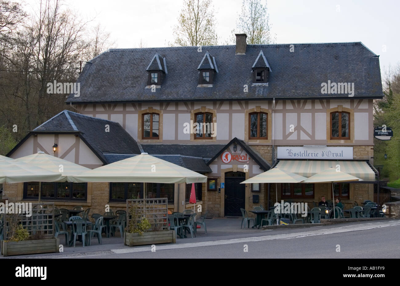 Hostellerie d'Orval cafe near the Abbaye d’Orval monastery Orval ...