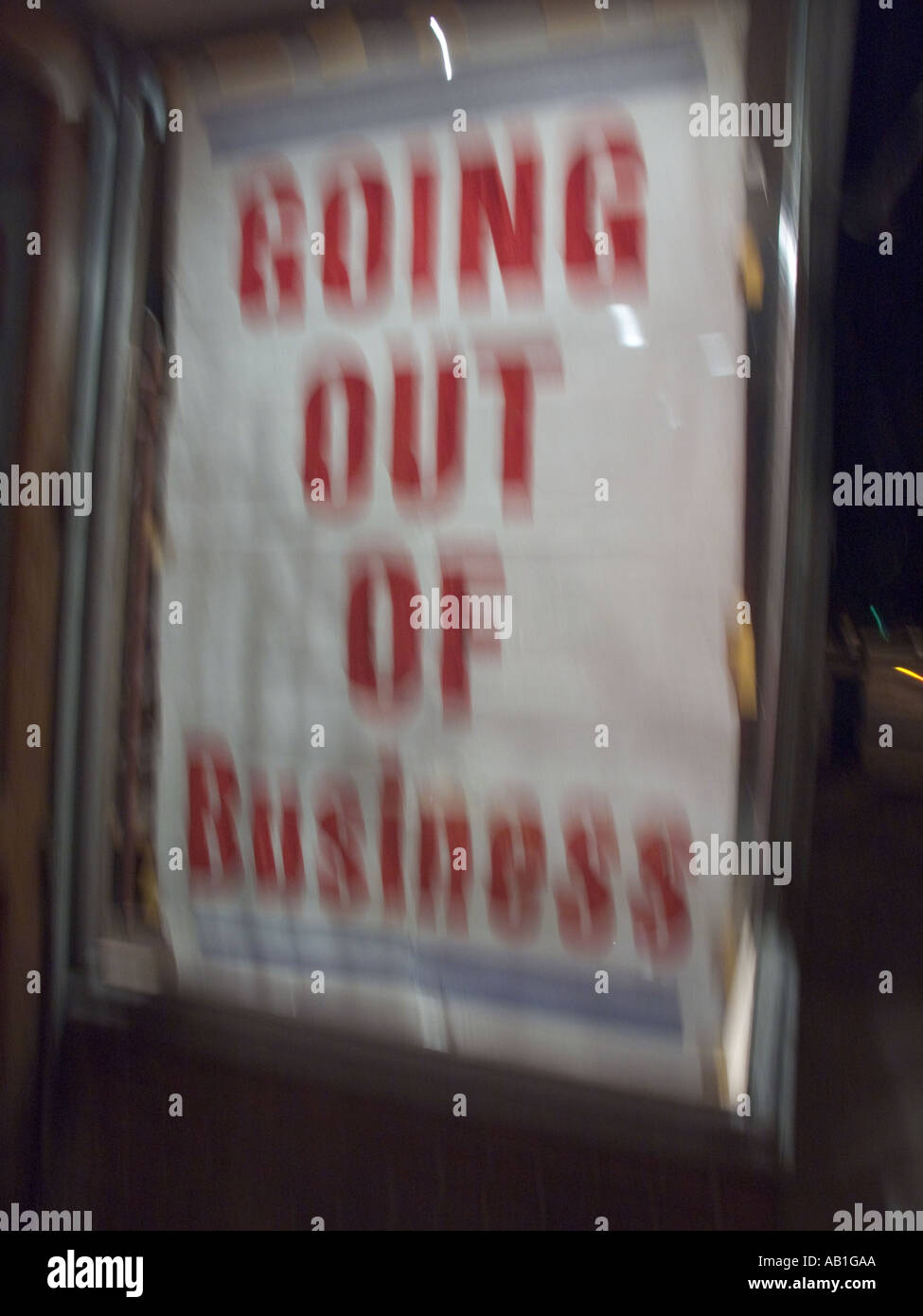 Signs for going out of business sale Stock Photo - Alamy
