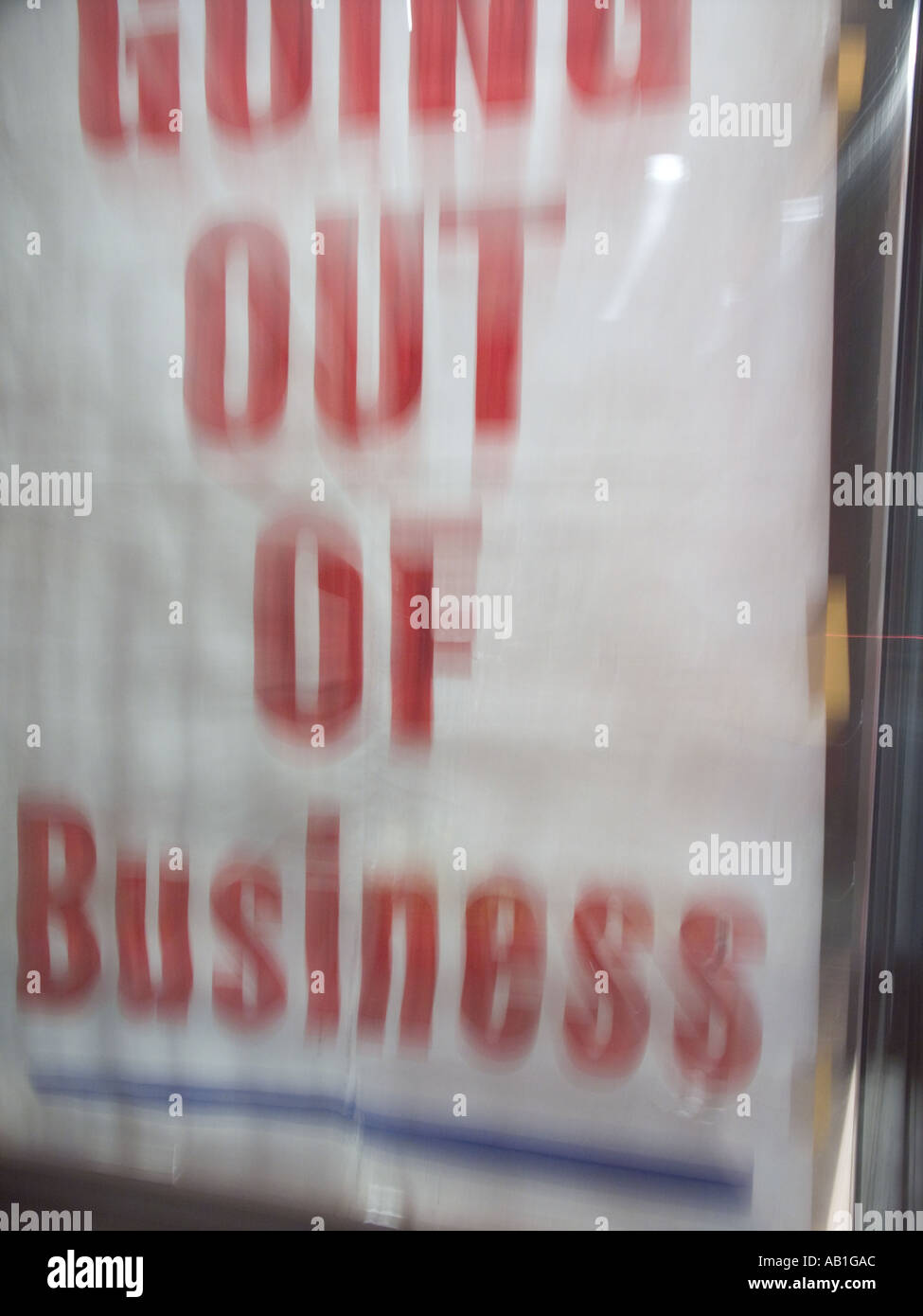 Signs for going out of business sale Stock Photo - Alamy