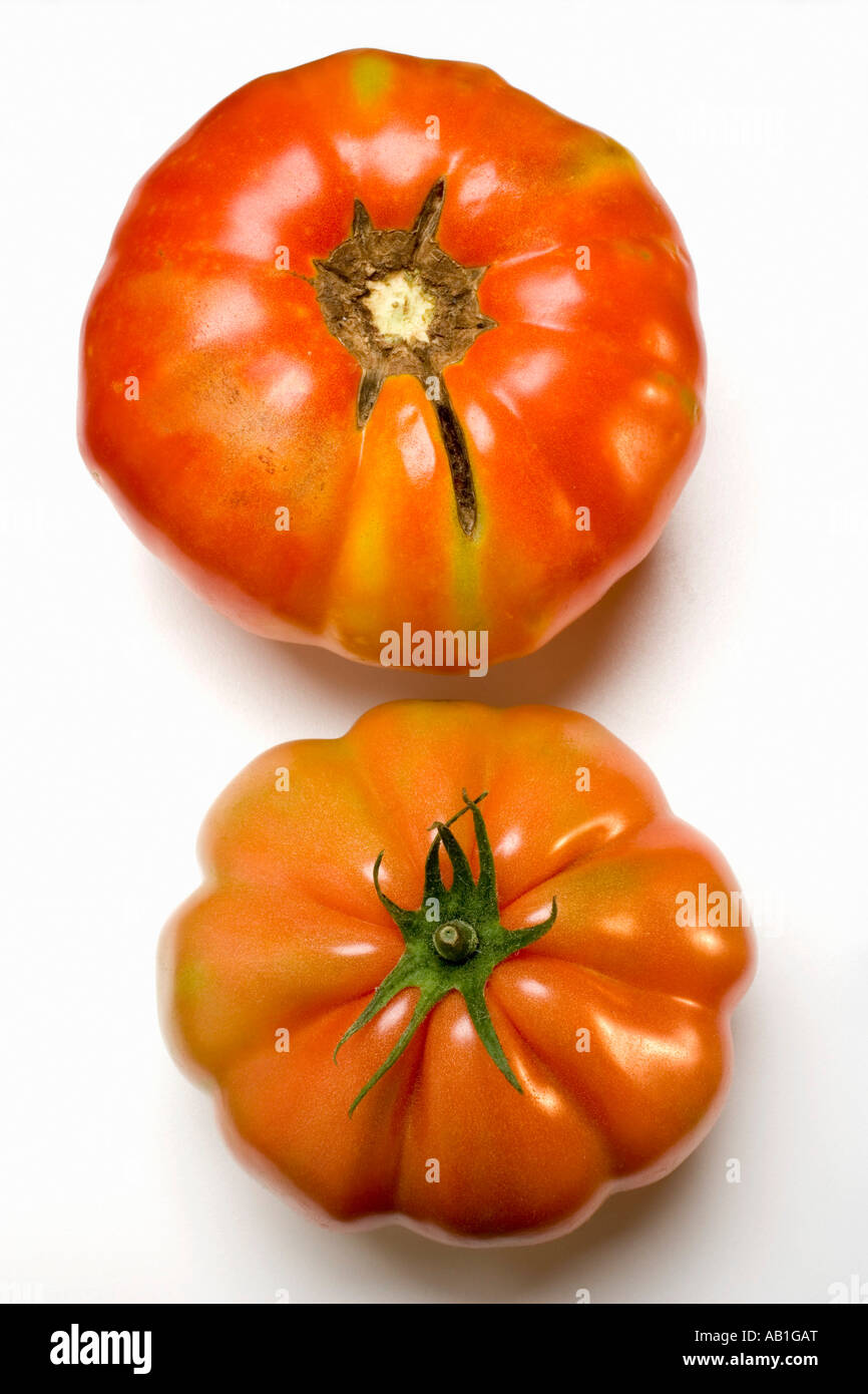 Two tomatoes from above FoodCollection Stock Photo - Alamy