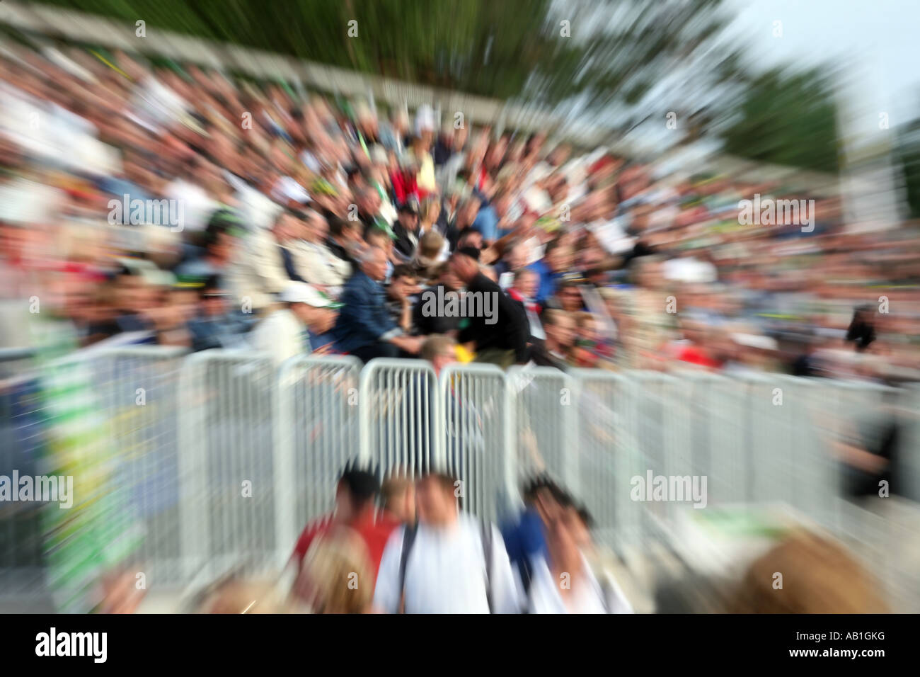 Race Fans in motion blur Stock Photo - Alamy