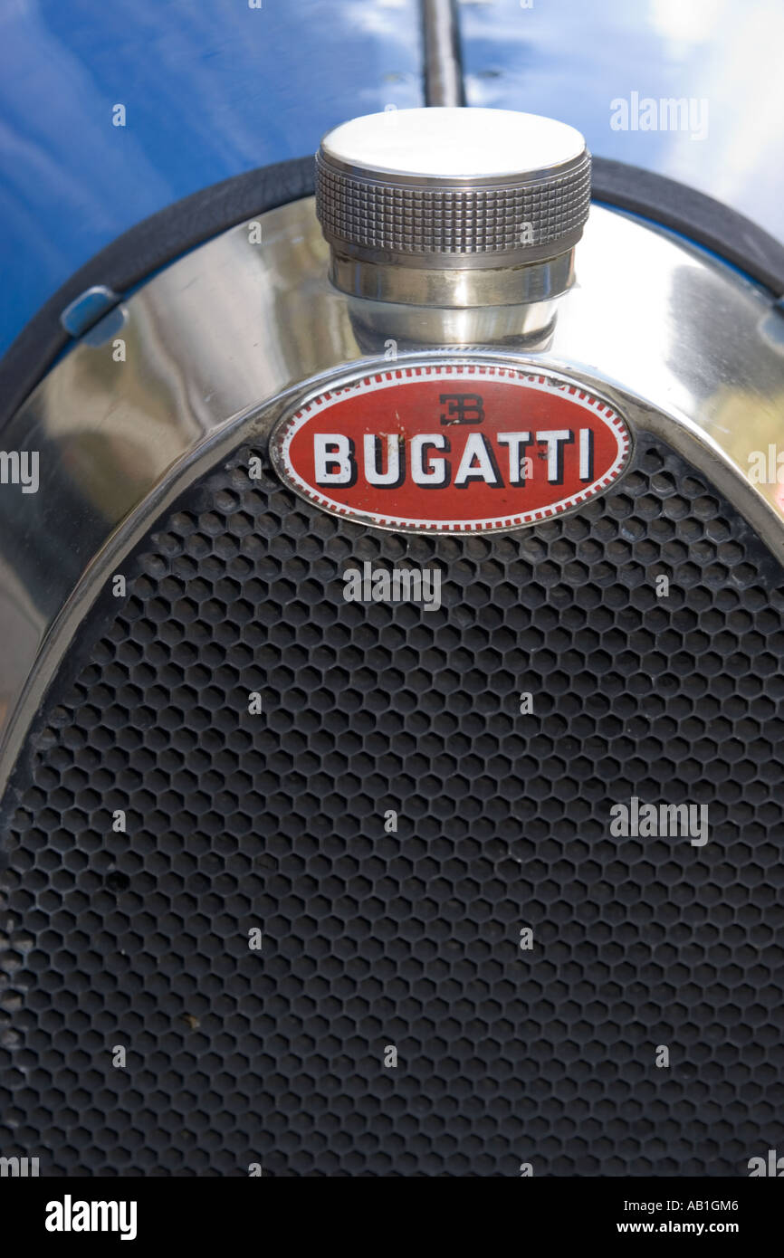 Name badge classic Bugatti car Stock Photo - Alamy