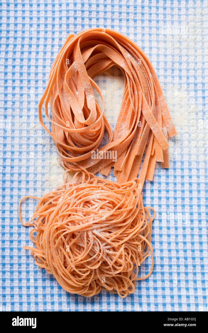 Home made red pasta FoodCollection Stock Photo - Alamy