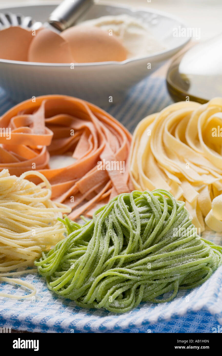 Home made pasta with ingredients FoodCollection Stock Photo - Alamy