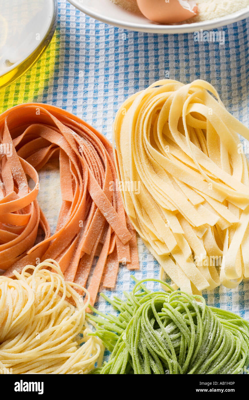 Home made pasta with ingredients FoodCollection Stock Photo - Alamy