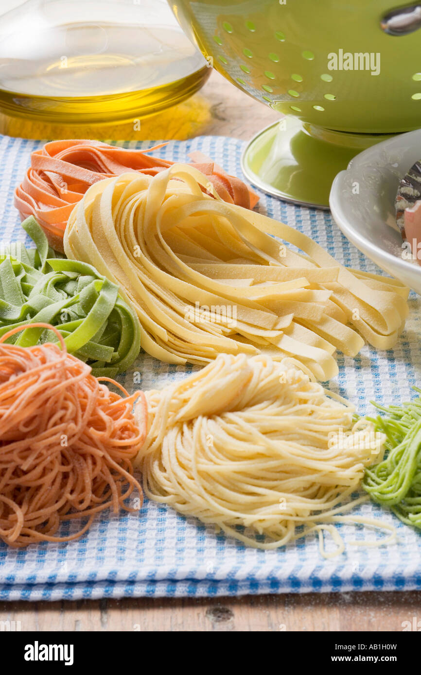 Home made pasta with ingredients FoodCollection Stock Photo - Alamy