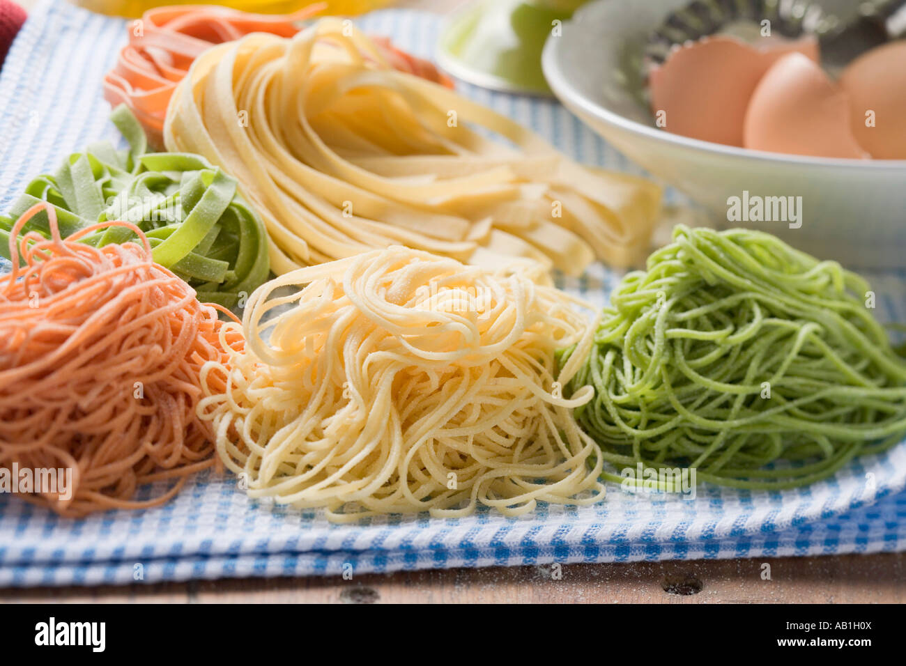 Home made pasta with ingredients FoodCollection Stock Photo - Alamy