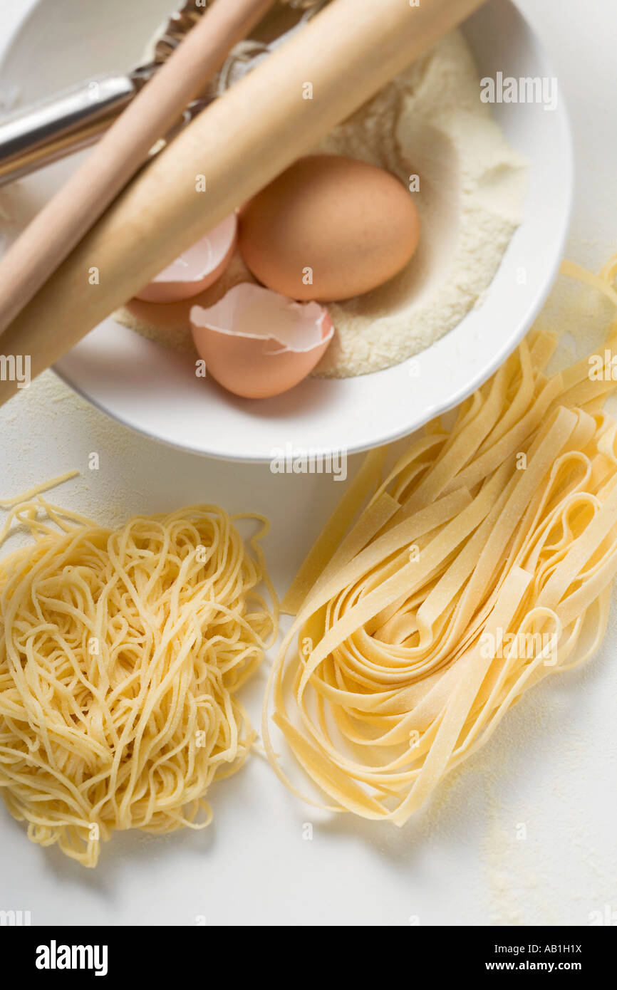 Home made pasta with ingredients FoodCollection Stock Photo - Alamy