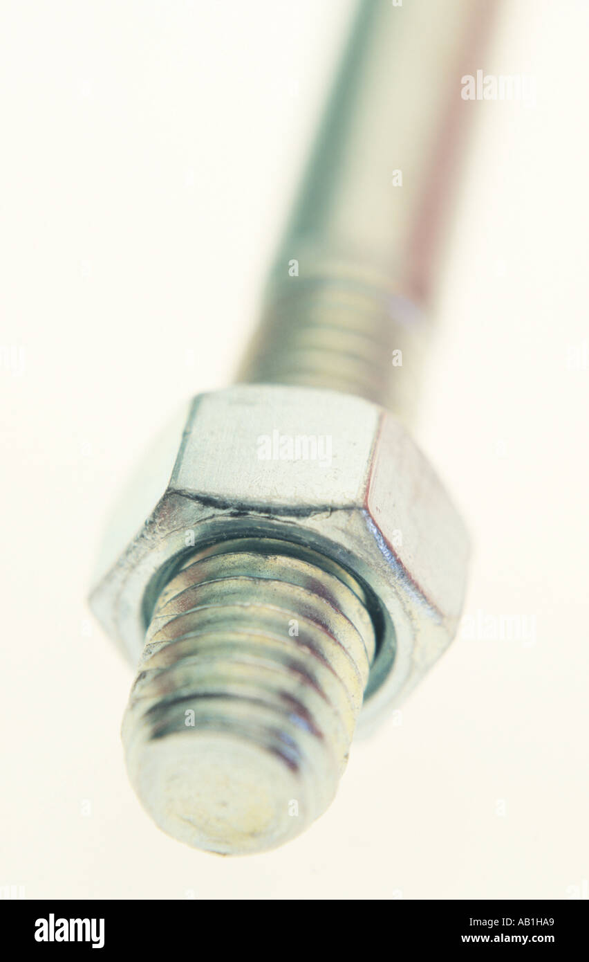 Concept image of nut and bolt for strength Stock Photo - Alamy