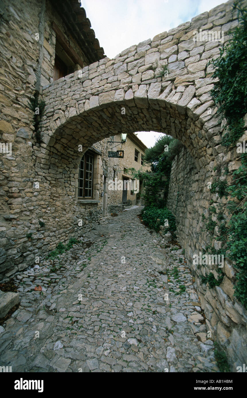 Stone arch Seguret Provence France Stock Photo - Alamy