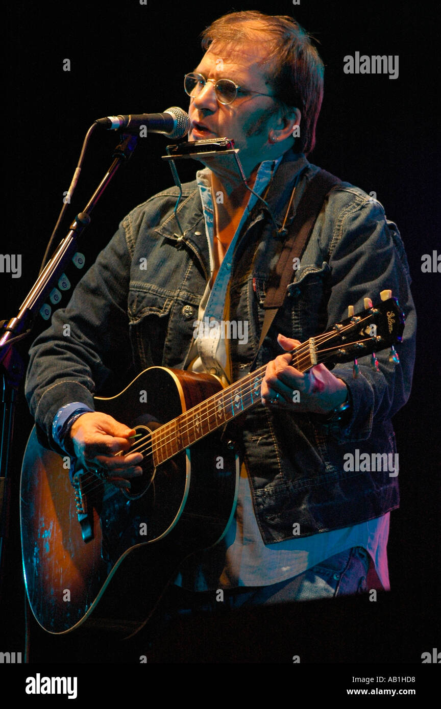 American country rock star Steve Earle on stage at the Wychwood Music ...